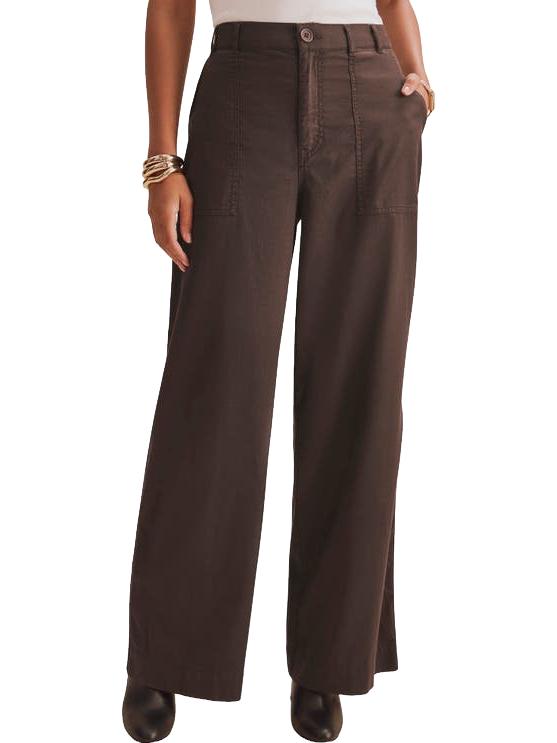 SPLENDID Splendid Colette Wide Leg Stretch Cotton Blend Pants